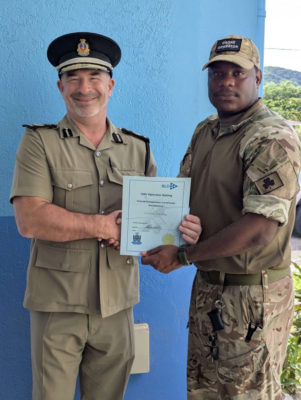 Members of the Royal Montserrat Defence Force Completed Drone Operator ...